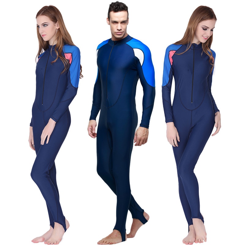 Long Sleeves With Cap UV Full Body Swimsuit For Women Diving Wetsuit ...